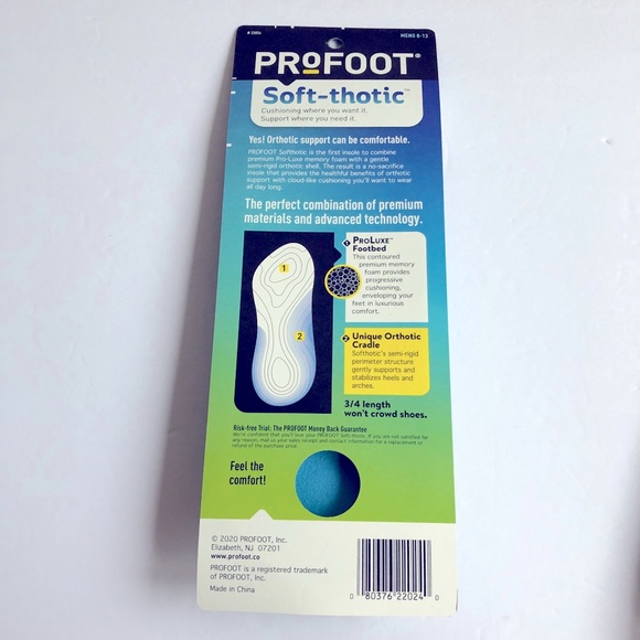 PROFOOT | Shoes | New Profoot Softthotic Orthotic Insoles Inserts Mens ...